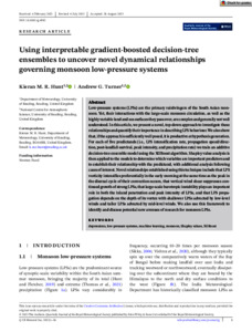 Using interpretable gradient-boosted decision-tree ensembles to uncover novel dynamical ...